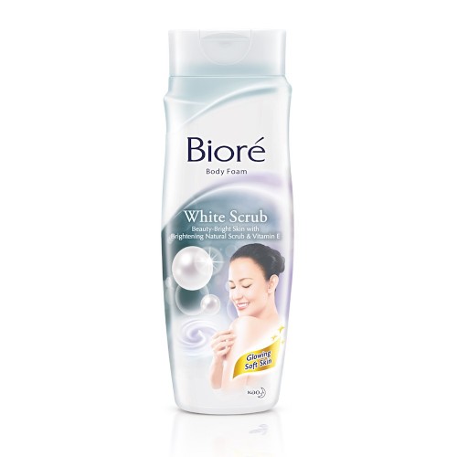 Biore Body Foam White Scrub Botol 220 ml - Alodokter Shop