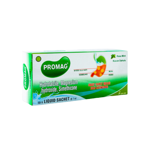 Promag Liquid Sachet 7 ml - Manfaat, Kandungan, Dosis, dan Efek Samping