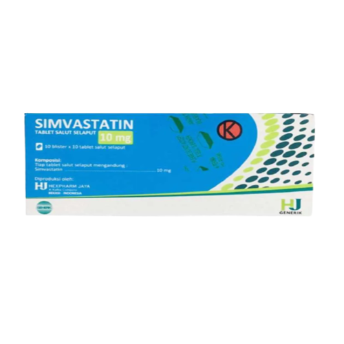 Simvastatin 20 mg 10 Tablet Hexpharm - Manfaat, Kandungan, Dosis, dan Efek Samping