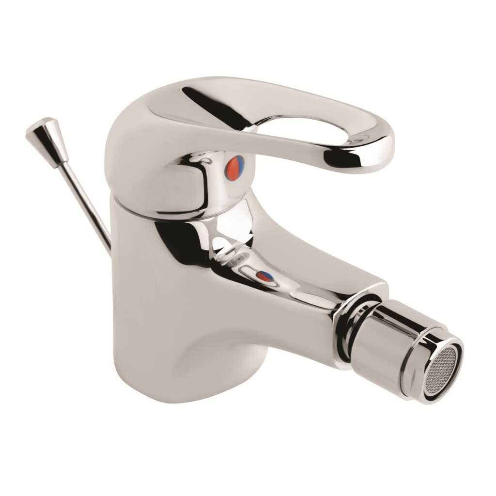 Смесител за биде Fayans Neo, с изпразнител, керамичен механизъм, хром ...