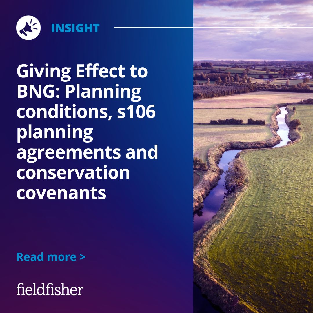 Giving Effect to BNG: Planning conditions, s106 planning agreements and ...