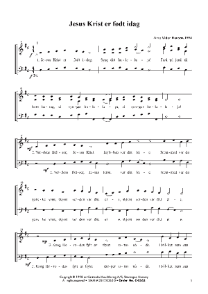 Jesus Krist er født i dag - SAB | Notebutikken