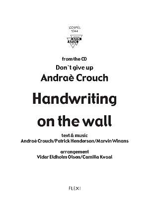 Handwriting on the wall (Crouch) | Notebutikken