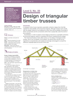 Technical Guidance Note (Level 2, No. 23): Design of triangular timber ...