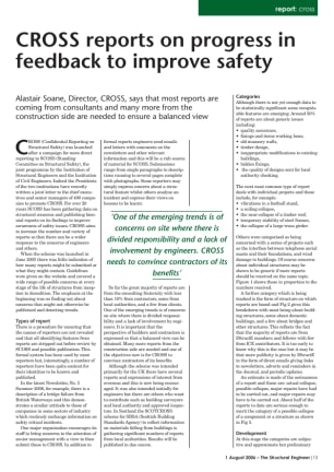 CROSS reports on progress in feedback to improve safety - The ...