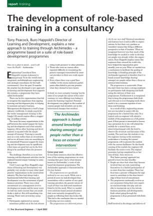 The development of role-based training in a consultancy - The ...