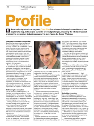 Profile: Chris Wise - The Institution of Structural Engineers
