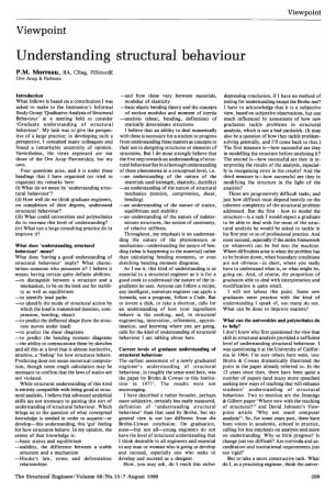 Understanding Structural Behaviour - The Institution of Structural ...