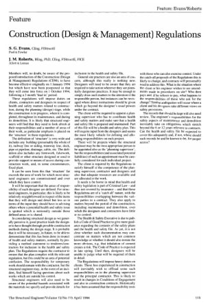 Construction (Design and Management) Regulations - The Institution of ...