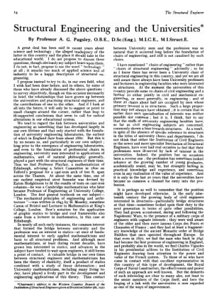 Structural Engineering and the Universities - The Institution of ...