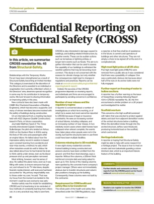 Confidential Reporting on Structural Safety (CROSS) – Newsletter No. 45 ...