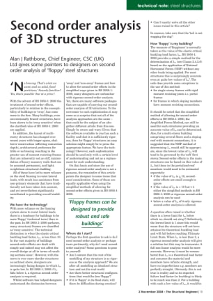 Second order analysis of 3D structures - The Institution of Structural ...