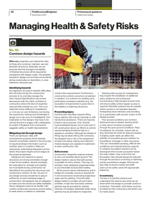 Managing Health & Safety Risks (No. 10): Common design hazards - The ...