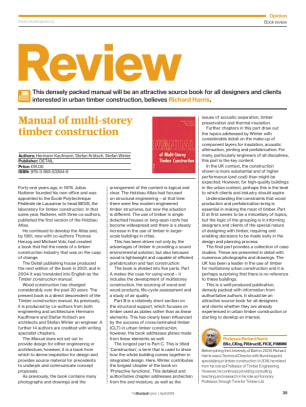 Book review: Manual of multi-storey timber construction - The ...