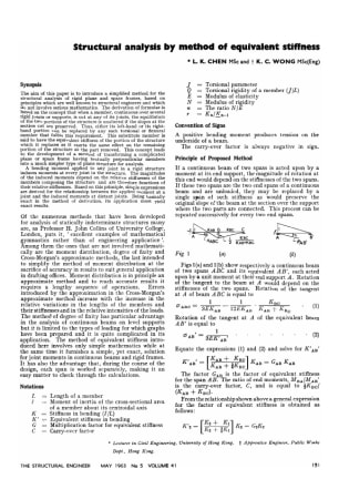 Structural analysis by method of equivalent stiffness - The Institution of Structural Engineers