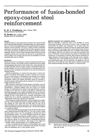 Performance of Fusion-Bonded Epoxy-Coated Steel Reinforcment - The ...
