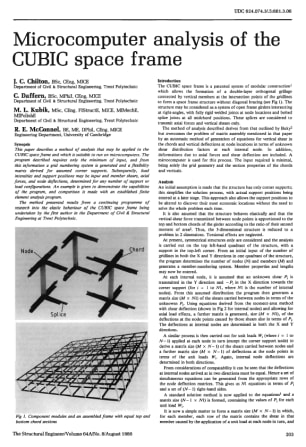 Microcomputer Analysis of the CUBIC Space Frame - The Institution of ...