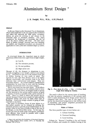 Aluminium Strut Design - The Institution of Structural Engineers