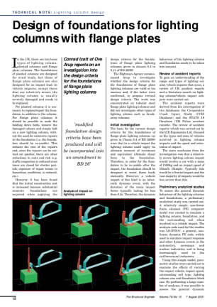 Design of foundations for lighting columns with flange plates - The ...