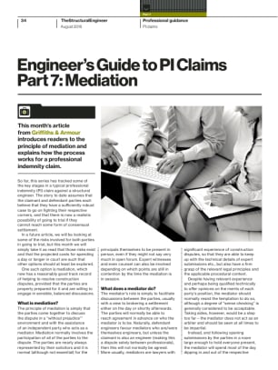 Engineer's Guide to PI Claims. Part 7: Mediation - The Institution of ...