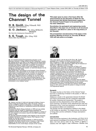 The Design of the Channel Tunnel - The Institution of Structural Engineers