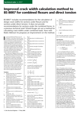 Improved crack width calculation method to BS 8007 for combined flexure ...