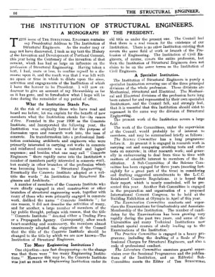 The Institution of Structural Engineers. A Monograph by the President ...