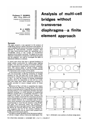 Analysis of Multi-Cell Bridges Without Transverse Diaphragms - a Finite ...