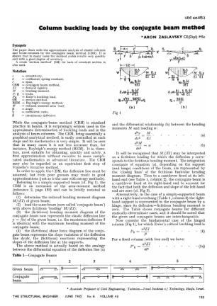 Column Buckling Loads by the Conjugate Beam Method - The Institution of ...