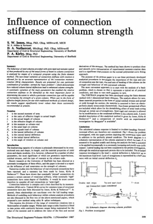 Influence of Connection Stiffness on Column Strength - The Institution ...