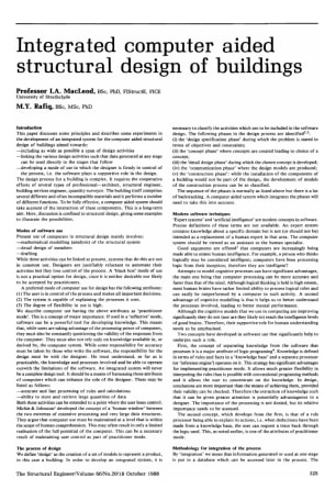 Integrated Computer Aided Structural Design of Buildings - The ...