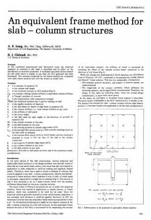 An Equivalent Frame Method for Slab-column Structures - The Institution ...