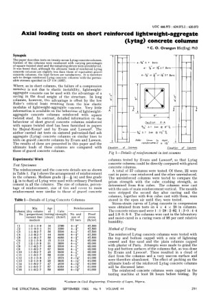 Axial Loading Tests on Short Reinforced Lightweight-Aggregate (Lytag ...