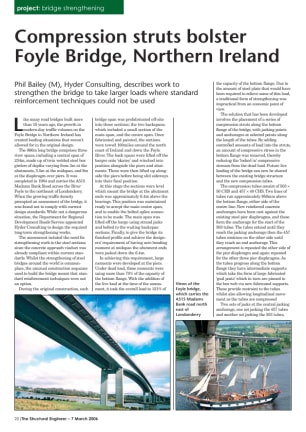 Compression struts bolster Foyle Bridge, Northern Ireland - The ...