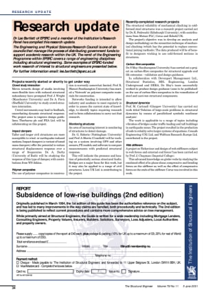 Research Update - The Institution of Structural Engineers