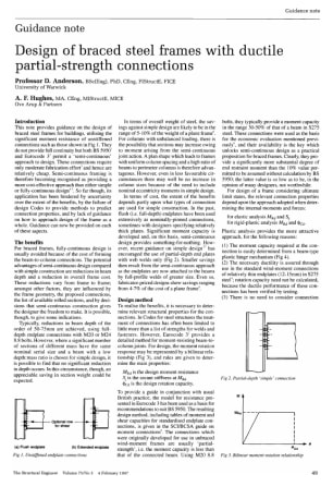Design of Braced Steel Frames with Ductile Partial-Strength Connections ...