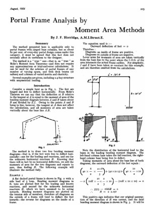 Portal Frame Analysis by Moment Area Methods - The Institution of Structural Engineers