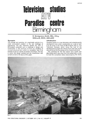 Television Studios ATV Paradise Centre Birmingham - The Institution of ...