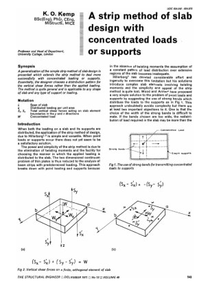 A Strip Method of Slab Design with Concentrated Loads or Supports - The ...