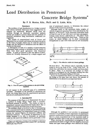 Load Distribution in Prestressed Concrete Bridge Systems - The ...