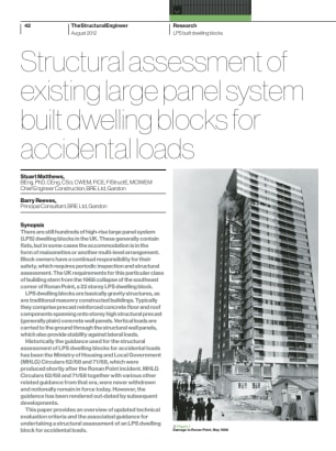Structural assessment of existing large panel system built dwelling ...