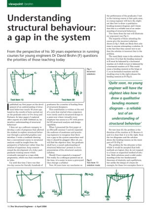 Understanding structural behaviour: a gap in the system - The ...