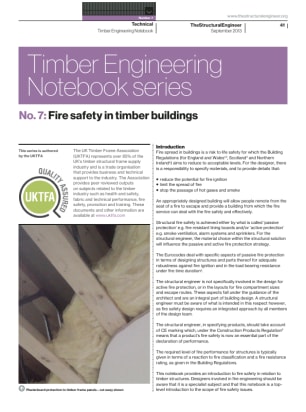 Timber Engineering Notebook No. 7: Fire safety in timber buildings ...