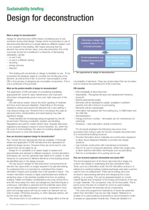 Design for deconstruction - The Institution of Structural Engineers