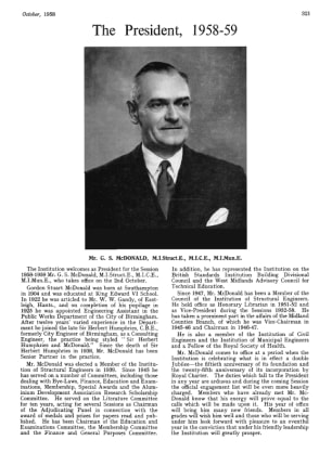 The President, 1958-59 - The Institution of Structural Engineers