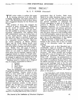 Stone Decay - The Institution of Structural Engineers