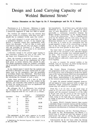 Design and Load Carrying Capacity of Welded Battened Struts Written ...