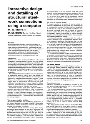 Interactive Design and Dealing of Structural Steelwork Constructions ...