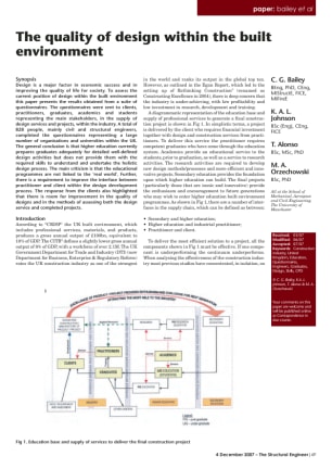 The quality of design within the built environment - The Institution of ...