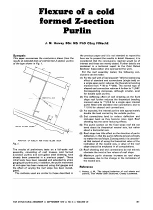 Flexure of a Cold Formed Z-section Purlin - The Institution of ...